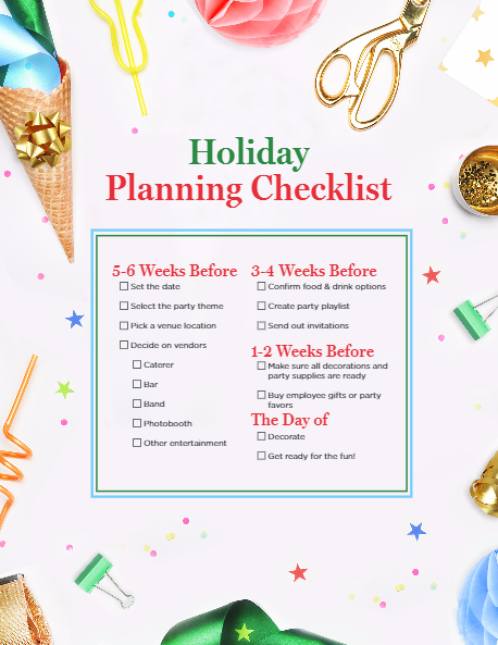 Download Company Holiday Party Planning Checklist